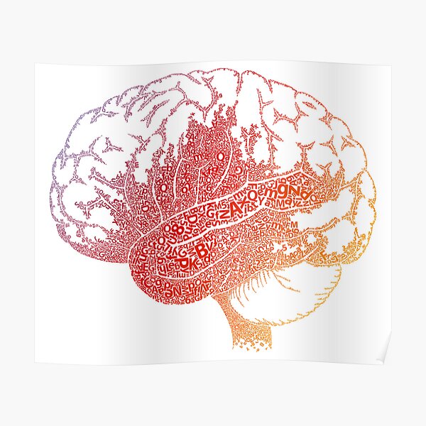 "Brain letters" Poster for Sale by jordygraph | Redbubble