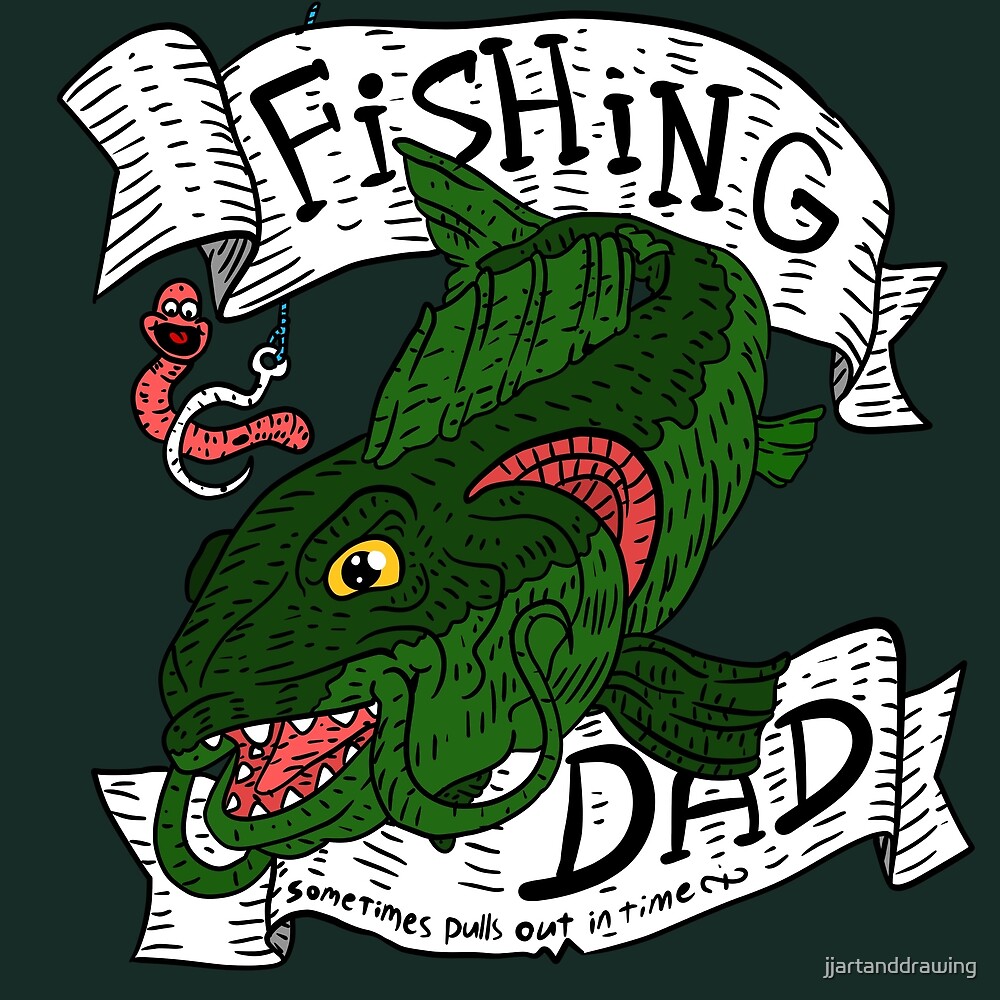 "fishing dad jokes. funny fisher artwork." by JJ ADX | Redbubble