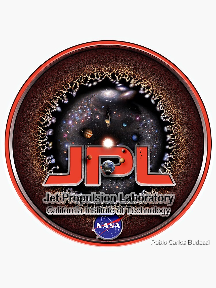 "NASA JPL Logo with the Universe!" Sticker for Sale by pablocbudassi | Redbubble