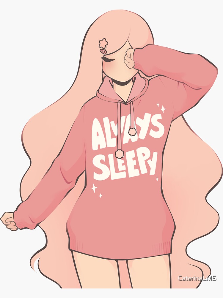 "Sleepy " Sticker for Sale by CaterinaLMS | Redbubble