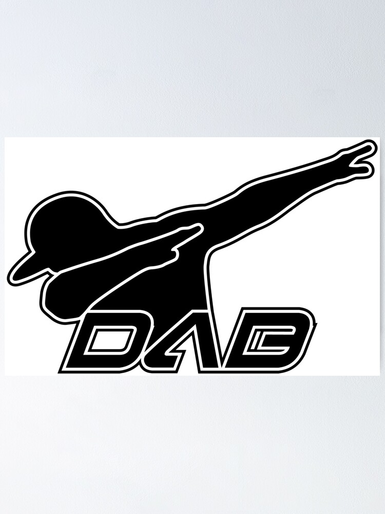 "DAB solid black white outline" Poster by ArtcoreAD | Redbubble