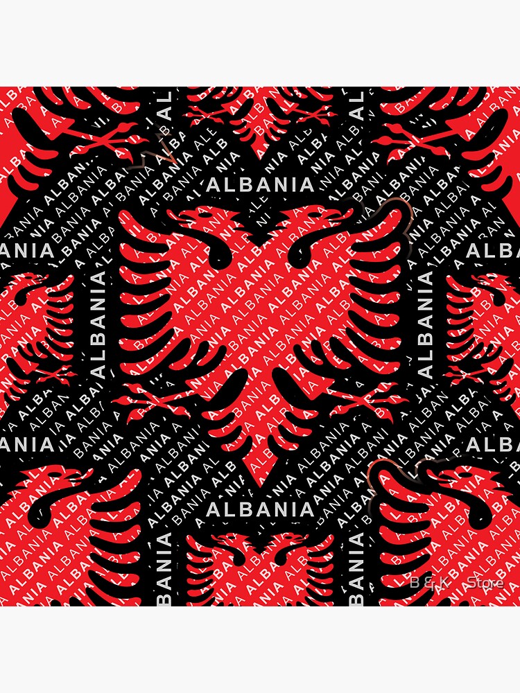 "Albanian flag pattern 5" Sticker by Bled1 | Redbubble