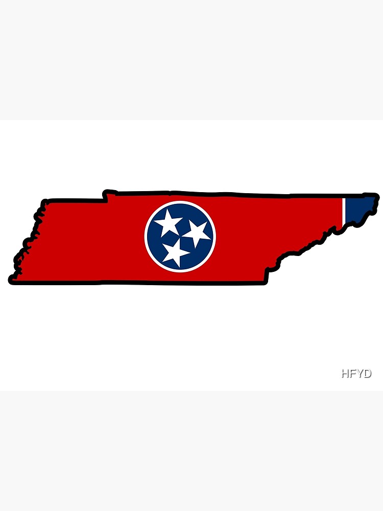 "State Flag Map of TENNESSEE" Poster for Sale by HFYD | Redbubble