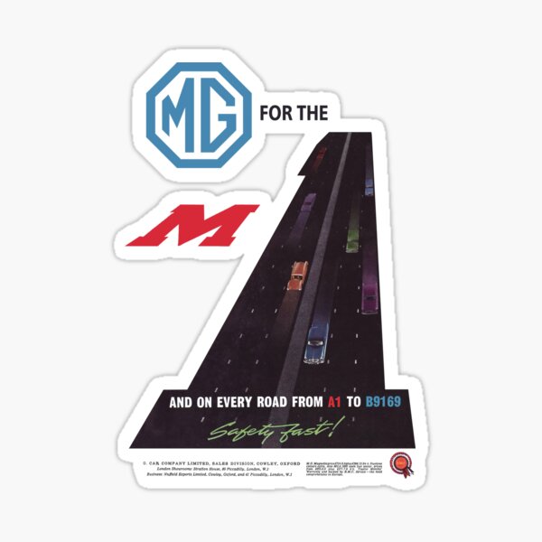 "MG CARS" Sticker for Sale by ThrowbackMotors | Redbubble