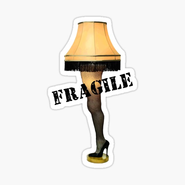 "Fragile Leg Lamp" Sticker for Sale by DAN13L | Redbubble