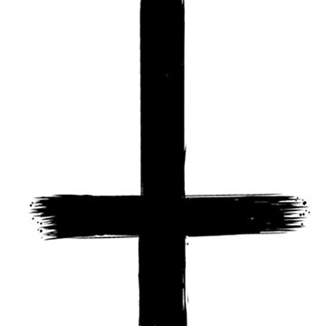 "Upside Down Cross" Sticker for Sale by Nodus | Redbubble