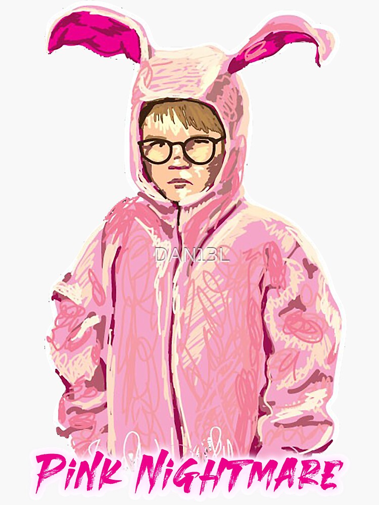 "Pink Nightmare Ralphie" Sticker for Sale by DAN13L | Redbubble