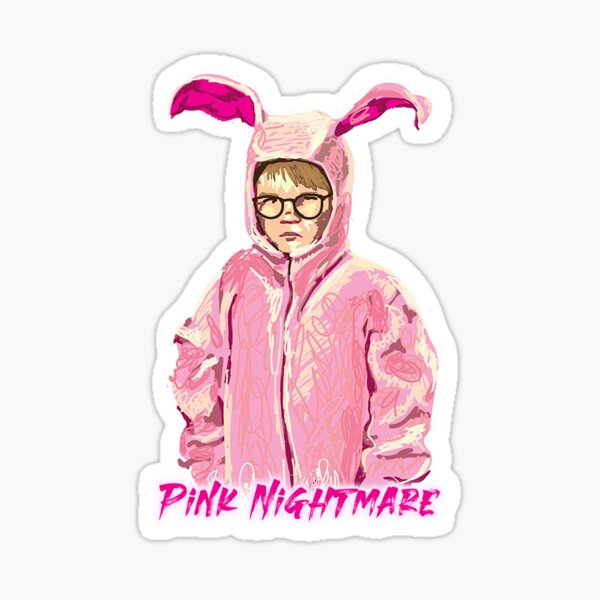 "Pink Nightmare Ralphie" Sticker for Sale by DAN13L | Redbubble