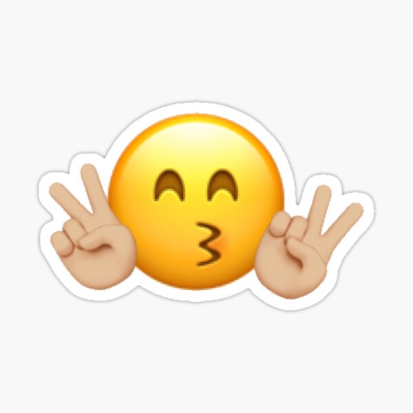 "pout emoji" Sticker for Sale by cassietX | Redbubble