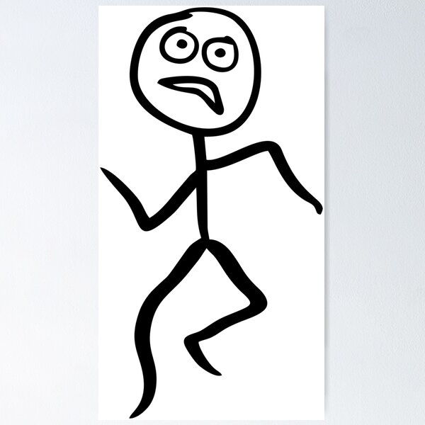 "Running stick figure, running, runner" Poster by claudiasartwork ...