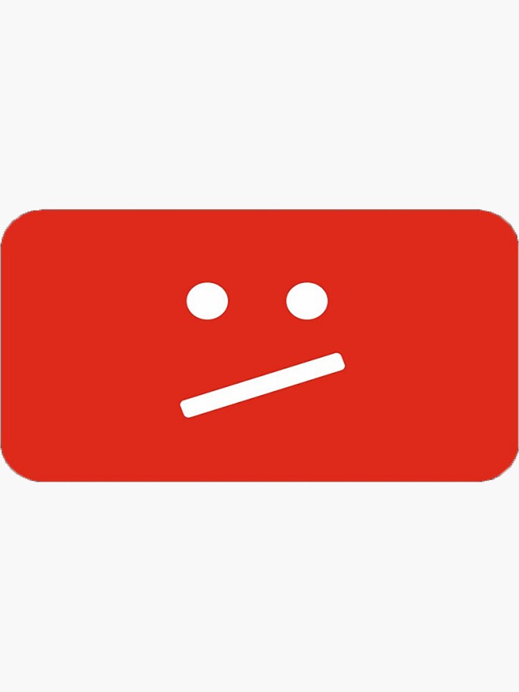 "Demonitized Youtube Face" Sticker for Sale by kaylebpeterson | Redbubble