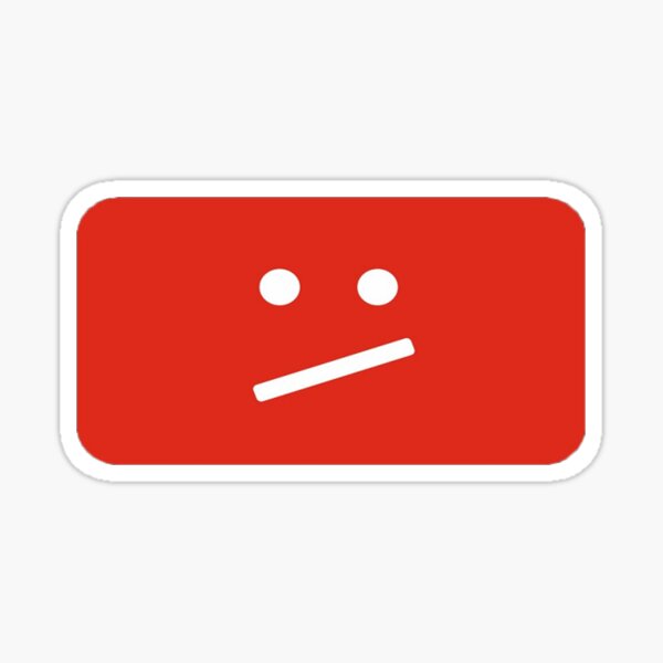 "Demonitized Youtube Face" Sticker for Sale by kaylebpeterson | Redbubble