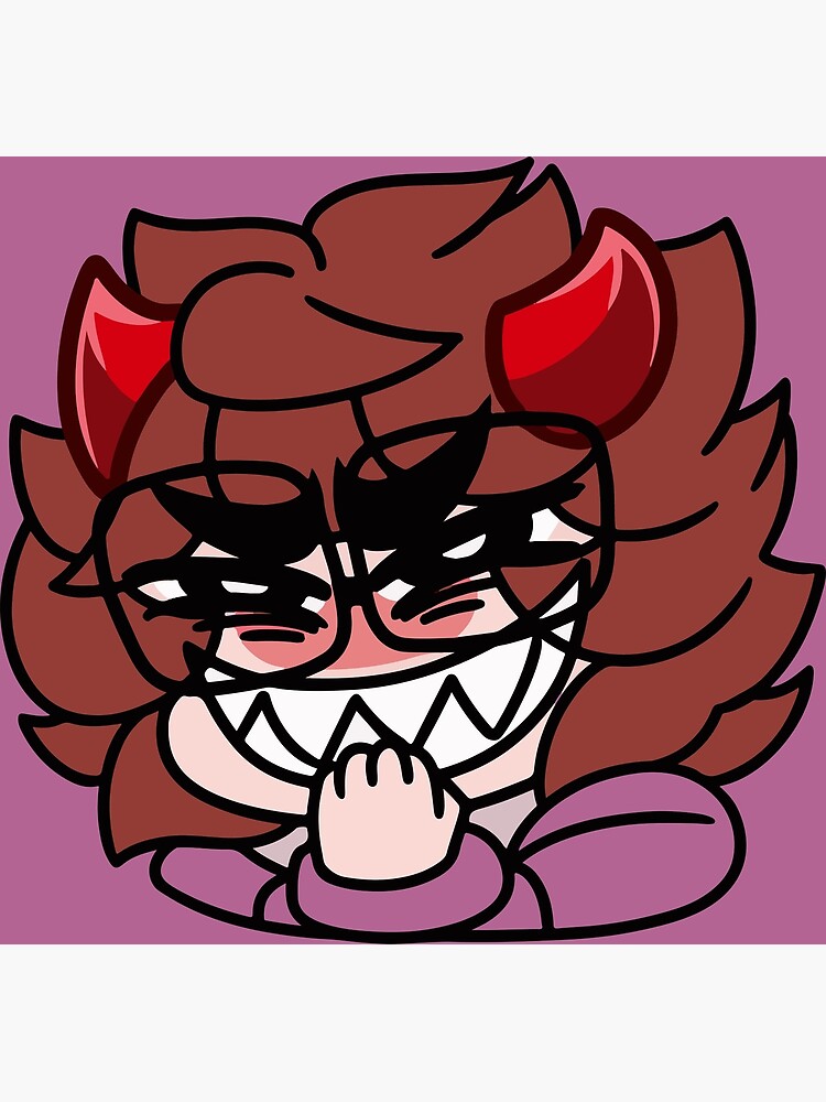 "Evil Grin Peach" Poster by Peacuch | Redbubble