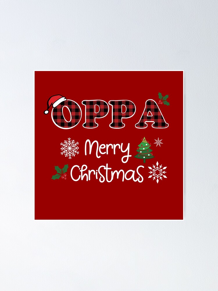"Christmas Brother Oppa Written in Korean Words Hangul for Holiday ...