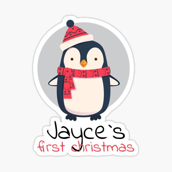 "Jayce first christmas" Sticker by Urosek | Redbubble