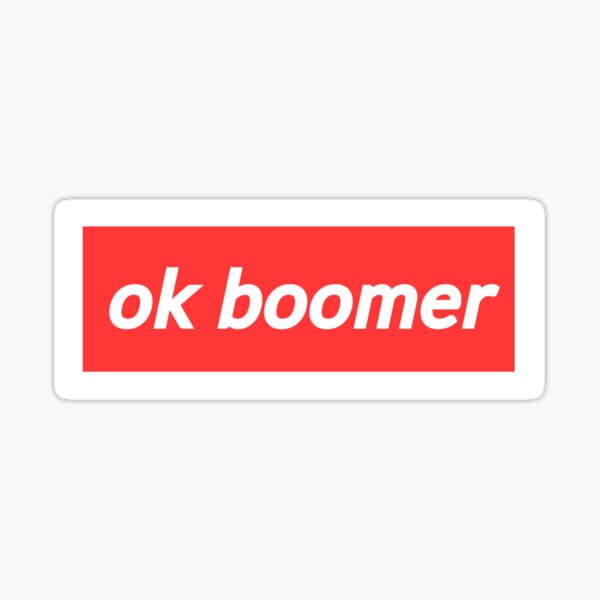 "Ok Boomer" Sticker for Sale by Isabellepro | Redbubble
