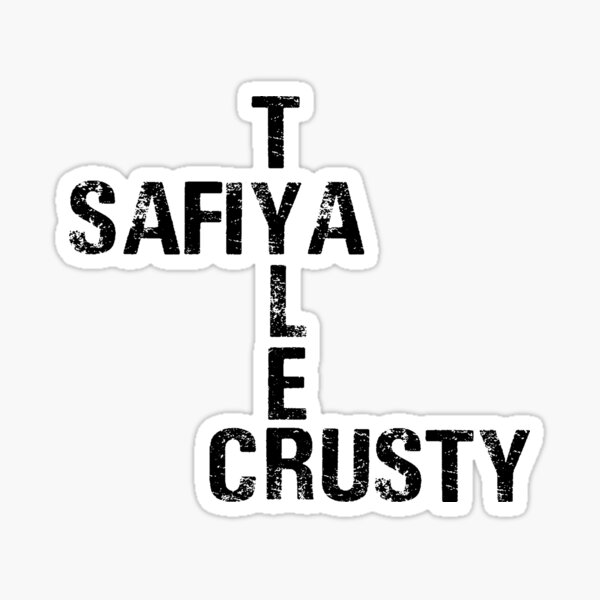 "Safiya Family Cross Word" Sticker for Sale by RainbowPandas | Redbubble