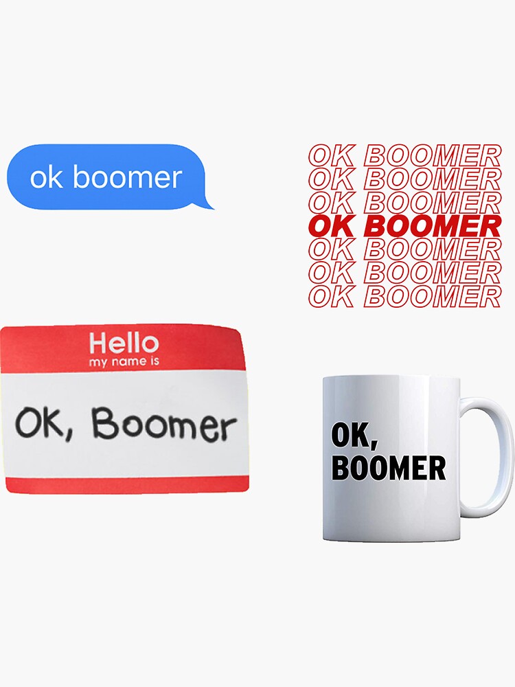 "Ok Boomer sticker pack" Sticker for Sale by blue-liv | Redbubble