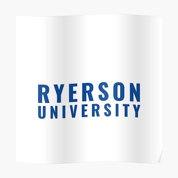 "Ryerson University Logo (Modern Blue)" Poster by stickel | Redbubble