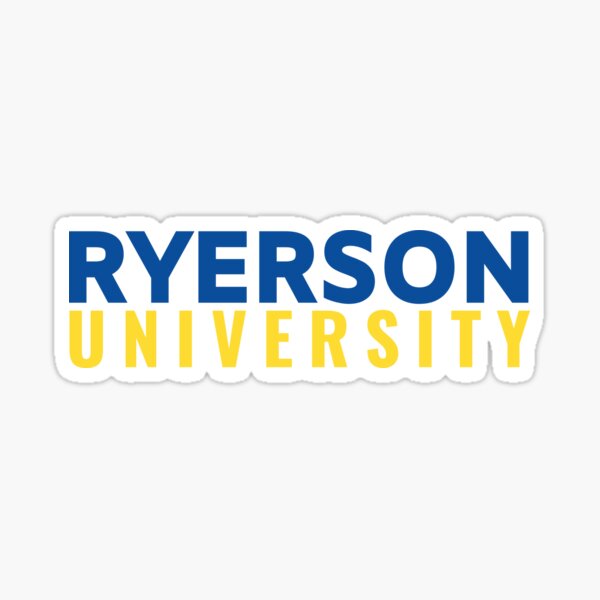 "Ryerson University Logo (Modern Bold Blue Yellow)" Sticker for Sale by ...