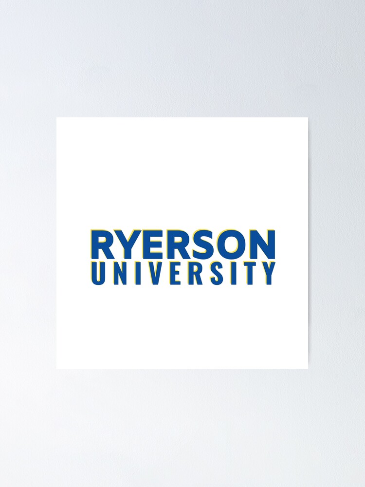 Póster «Logotipo de la Universidad Ryerson (Modern Bold Blue Yellow 3D ...