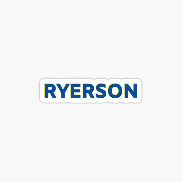 "Ryerson Logo (Blue Yellow 3D)" Sticker for Sale by stickel | Redbubble