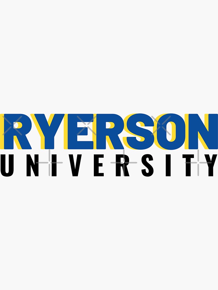 "Ryerson University Logo (Blue Yellow 3D)" Sticker for Sale by stickel ...