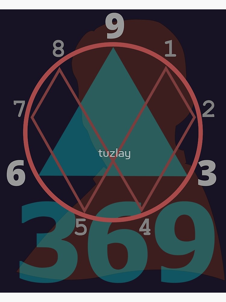 369 Key from Nikola Tesla var #3 (on dark) Premium Matte Vertical ...