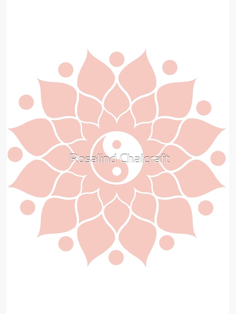 "Light pink mandala yin yang" Poster by Roschalcraft | Redbubble