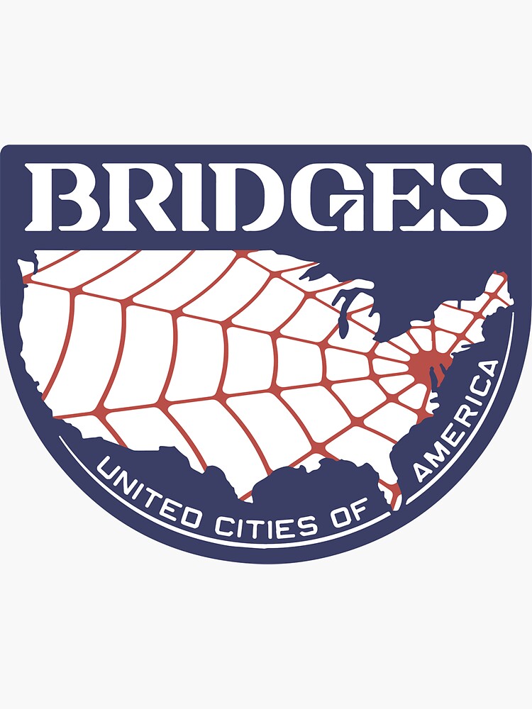 "Bridges logo" Sticker for Sale by StanRuskin | Redbubble