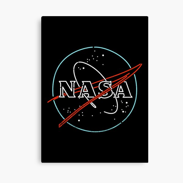 Impression sur toile « Au-delà de la Terre - Logo Néon Nasa, Logo Nasa ...