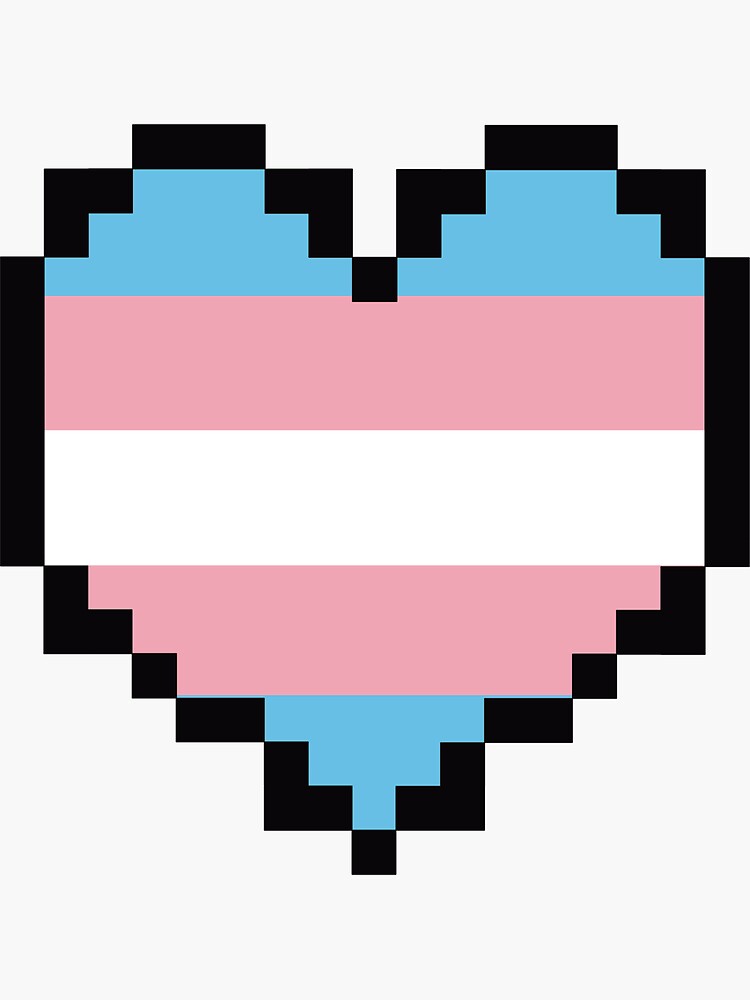 "Transgender Pride Pixel Heart Pattern" Sticker for Sale by ...