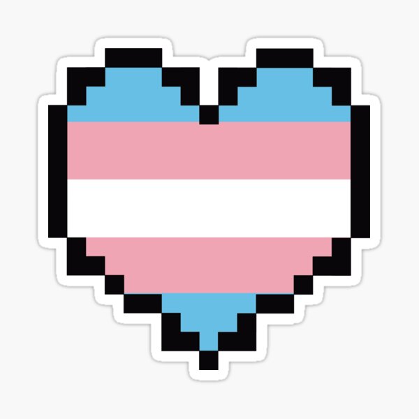 "Transgender Pride Pixel Heart Pattern" Sticker for Sale by ...