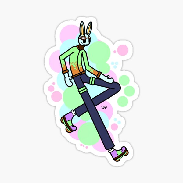 "Felix the Rabbit" Sticker for Sale by MusartNark | Redbubble