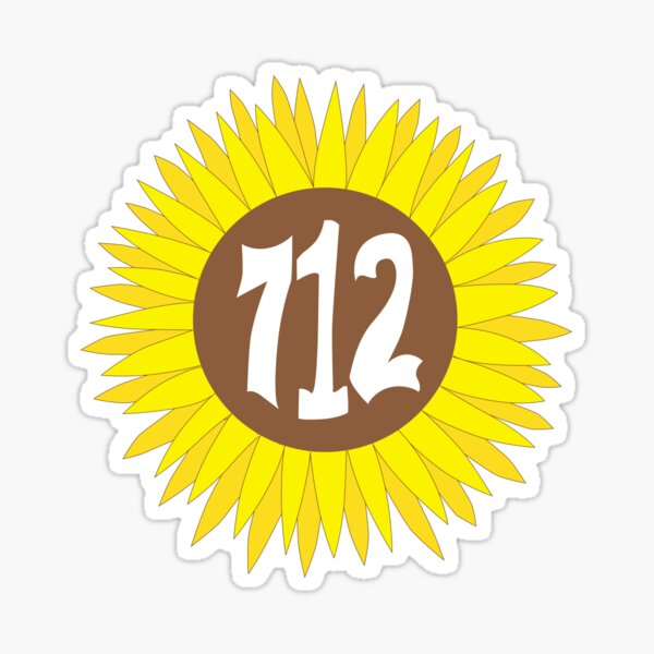 "Hand Drawn Iowa Sunflower 712 Area Code" Sticker for Sale by itsrturn ...
