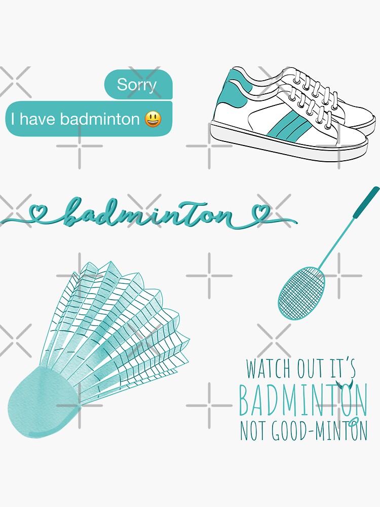 "Teal Watercolor Badminton Pack" Sticker for Sale by The-Goods | Redbubble