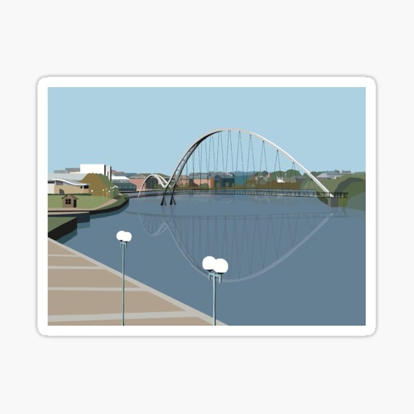 "Infinity Bridge, Stockton-on-Tees" Sticker for Sale by Richard O'Neill ...