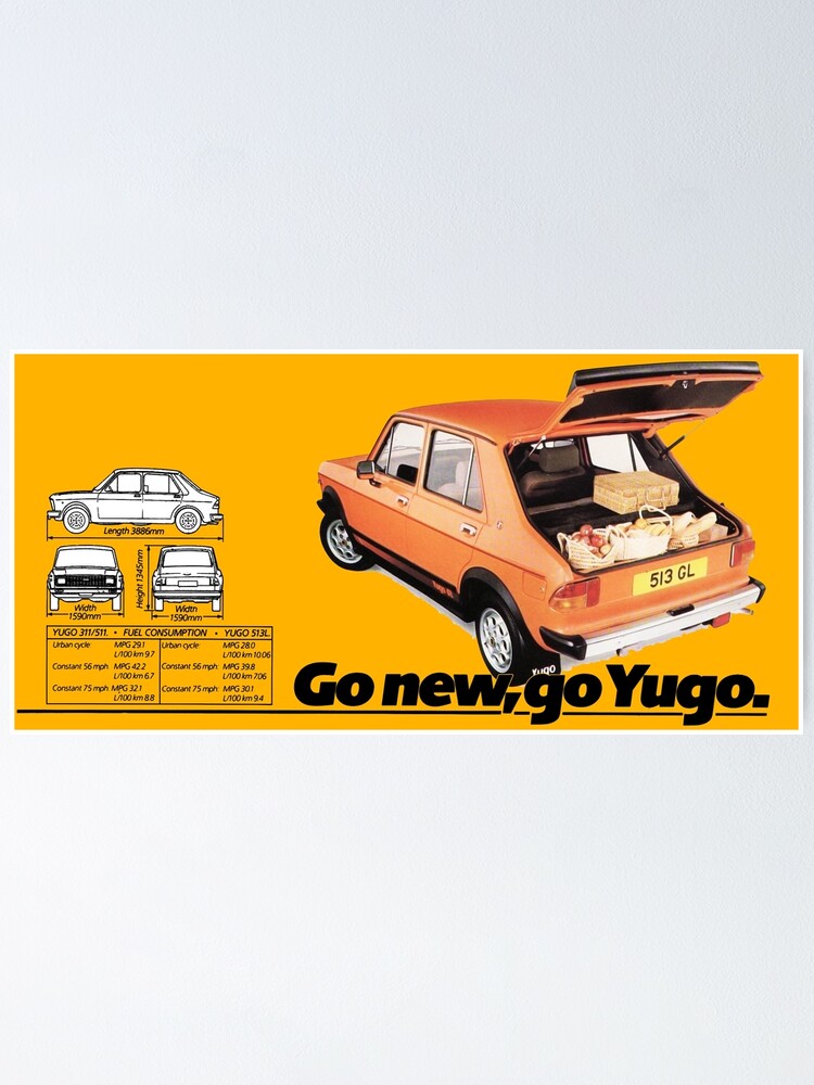 "YUGO 513 - ZASTAVA" Poster for Sale by ThrowbackMotors | Redbubble