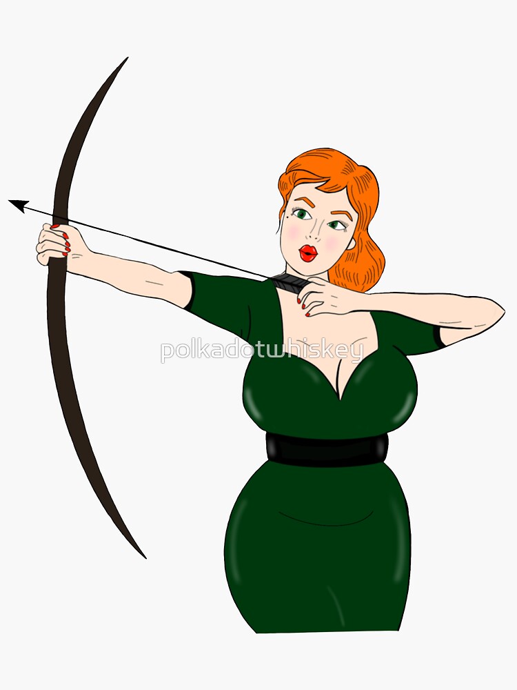 "Archer - Plus Size Ginger" Sticker for Sale by polkadotwhiskey | Redbubble