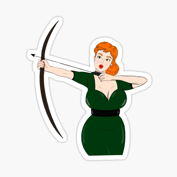 "Archer - Plus Size Ginger" Sticker for Sale by polkadotwhiskey | Redbubble