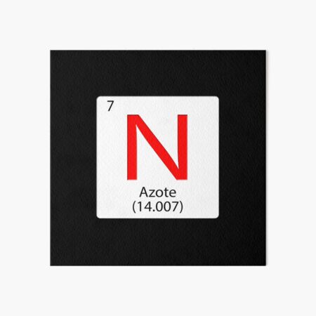 "Chemical periodic table style tile N Azote (Francais - French)" Art ...
