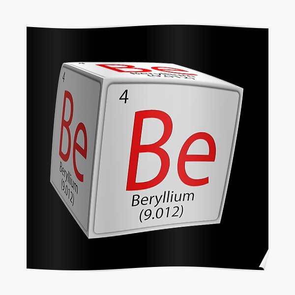 "Chemical periodic table style tile Be Beryllium" Poster for Sale by ...