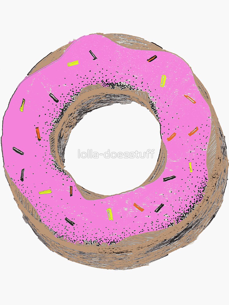"Faded 80's donut" Sticker for Sale by lolla-doesstuff | Redbubble