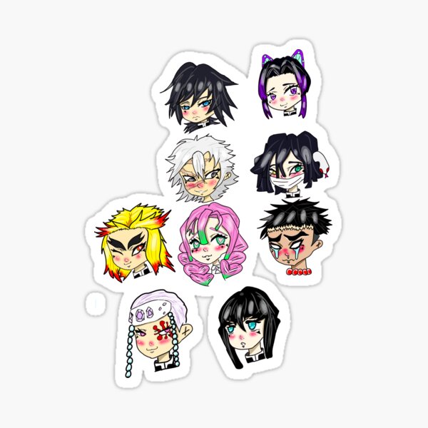 "Hashira Pillar Sticker Pack" Sticker by KingSyd-jpg | Redbubble