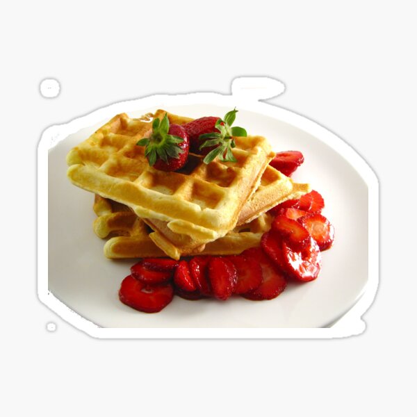 "Strawberry Waffles" Sticker for Sale by mraman3 | Redbubble