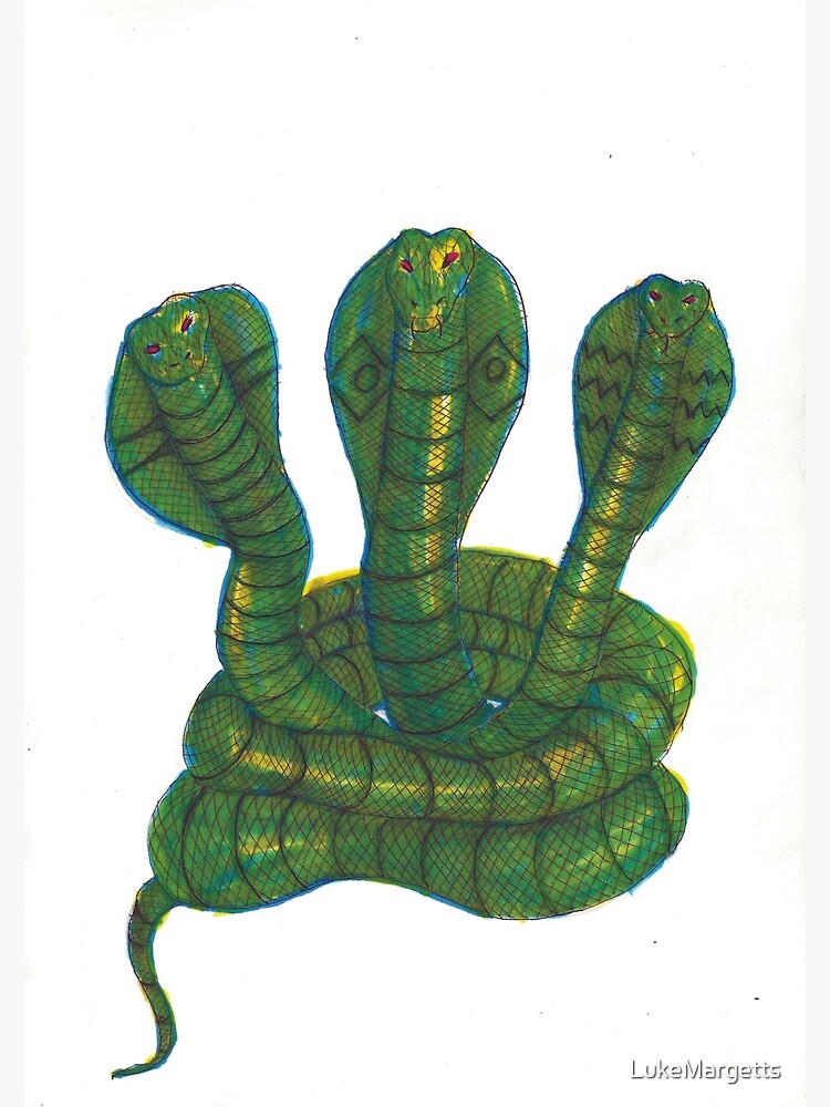 "Three Headed Cobra" Poster for Sale by LukeMargetts | Redbubble