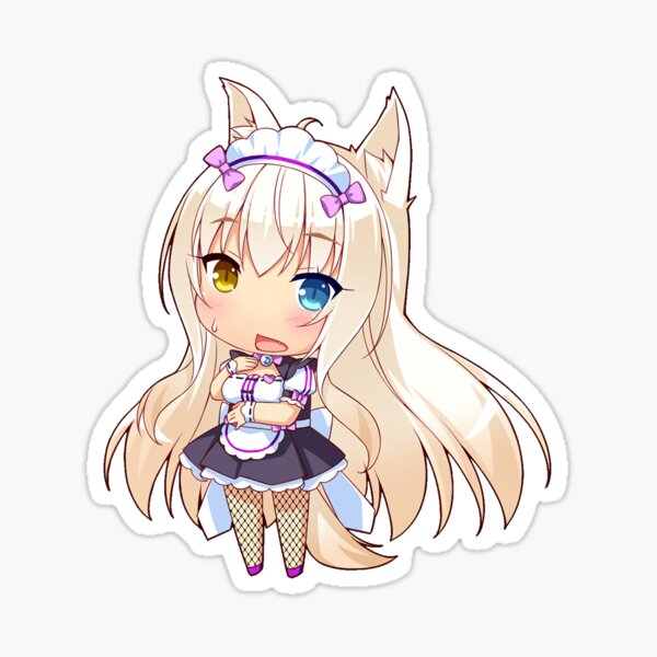 "Coconut Nekopara Flattered" Sticker for Sale by BlackCatMS | Redbubble