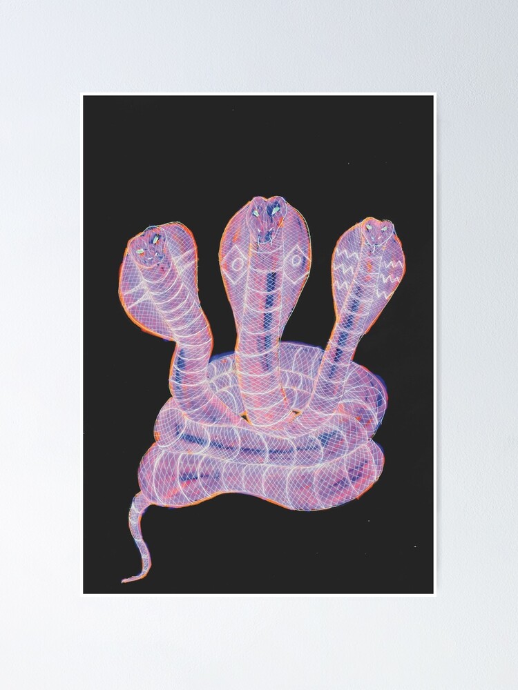 "Three Headed Cobra i" Poster for Sale by LukeMargetts | Redbubble