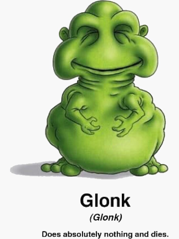 "glonk " Sticker for Sale by cassietX | Redbubble
