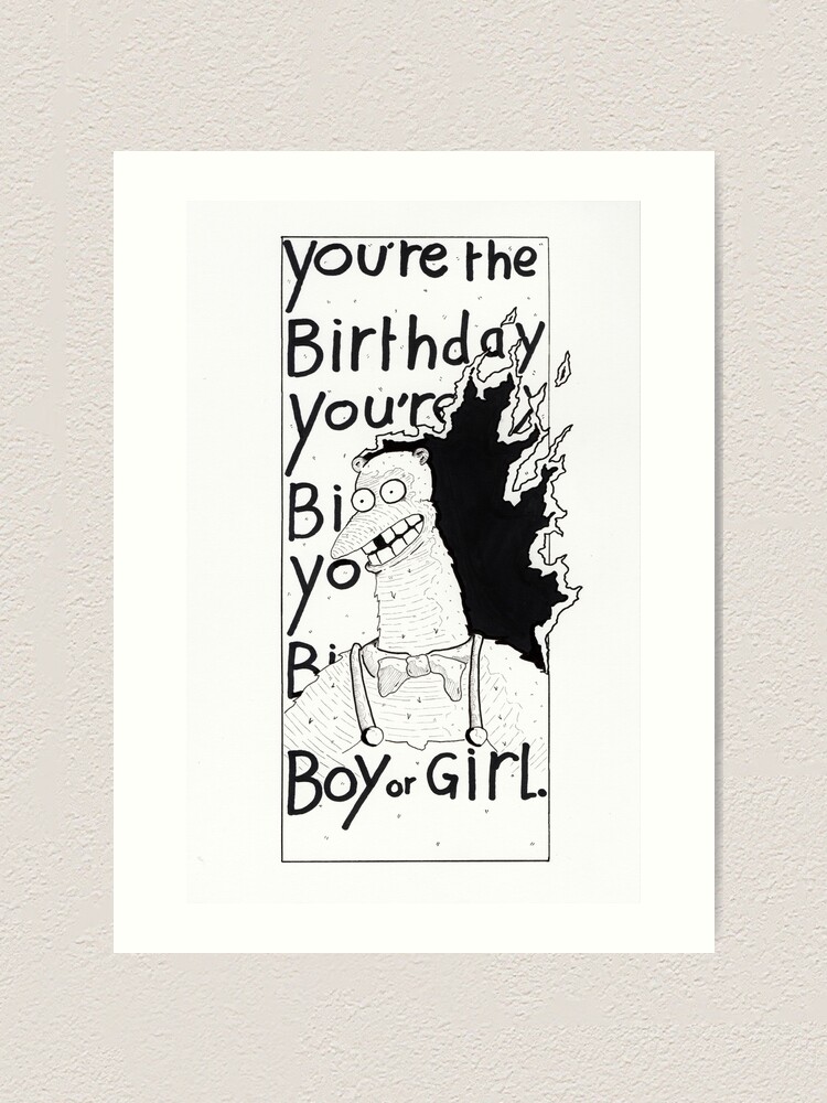 "Wally weasel birthday boy or girl" Art Print for Sale by nicromaner ...